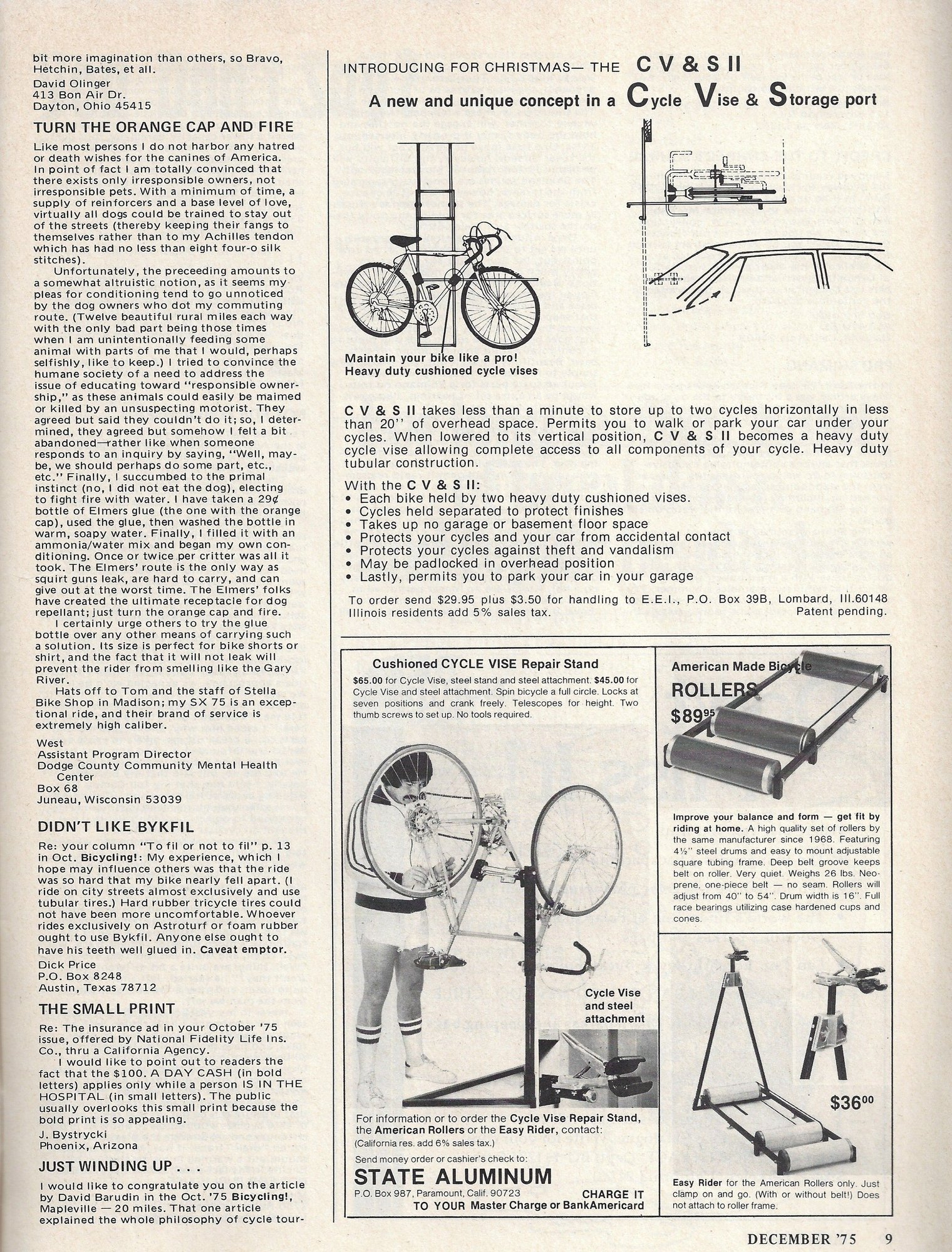 50 Years and 1 Month Ago: December 1975 in Bicycling! magazine - Bike ...