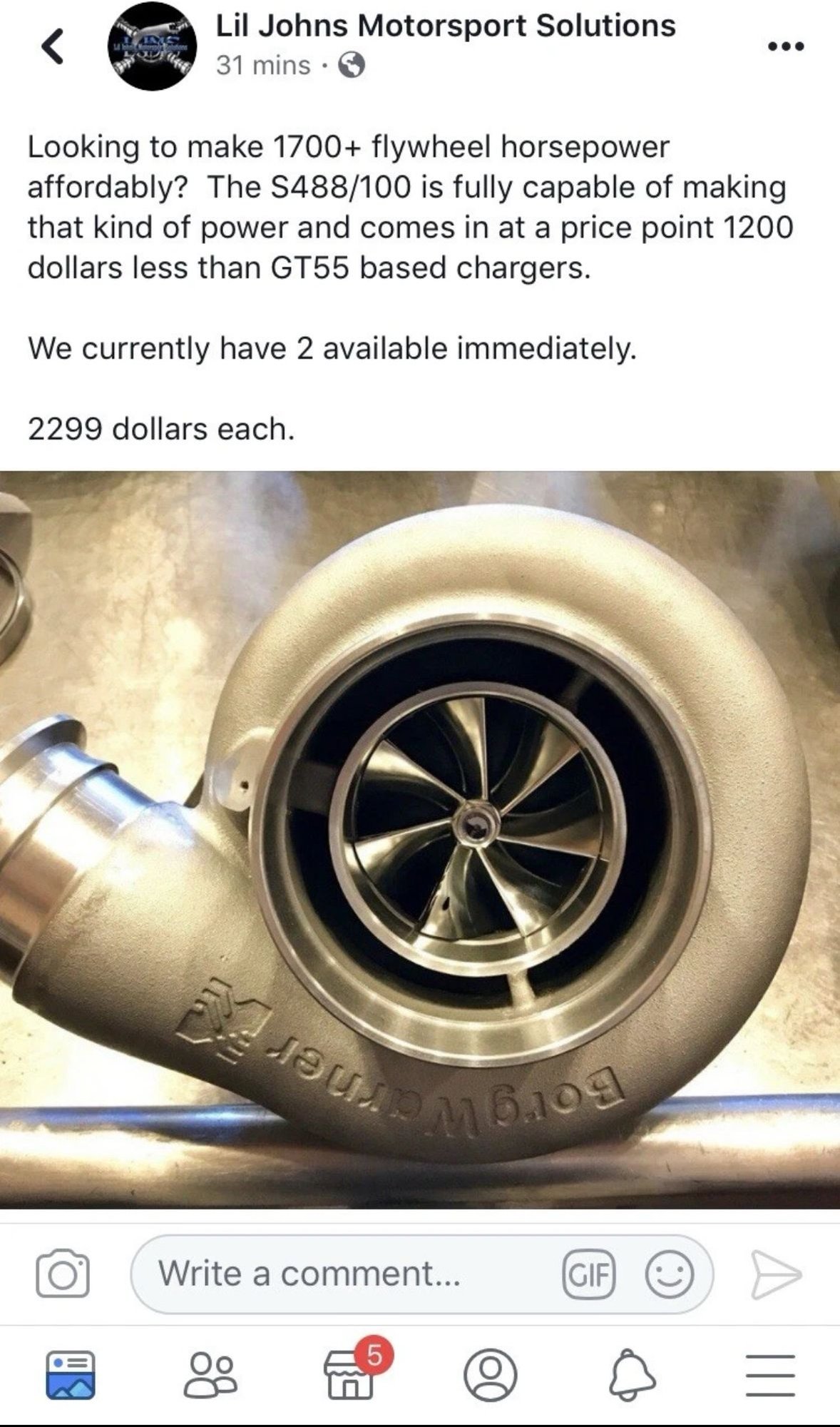 Forced inductions Billet S488/100 Borg Turbo With Race Cover - LS1TECH ...