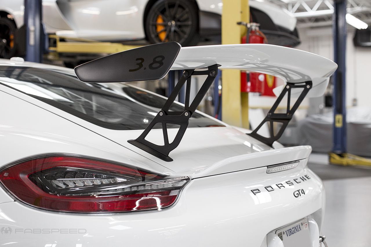 Fabspeed GT4 Wing Risers Completed! | Planet-9 Porsche Forum