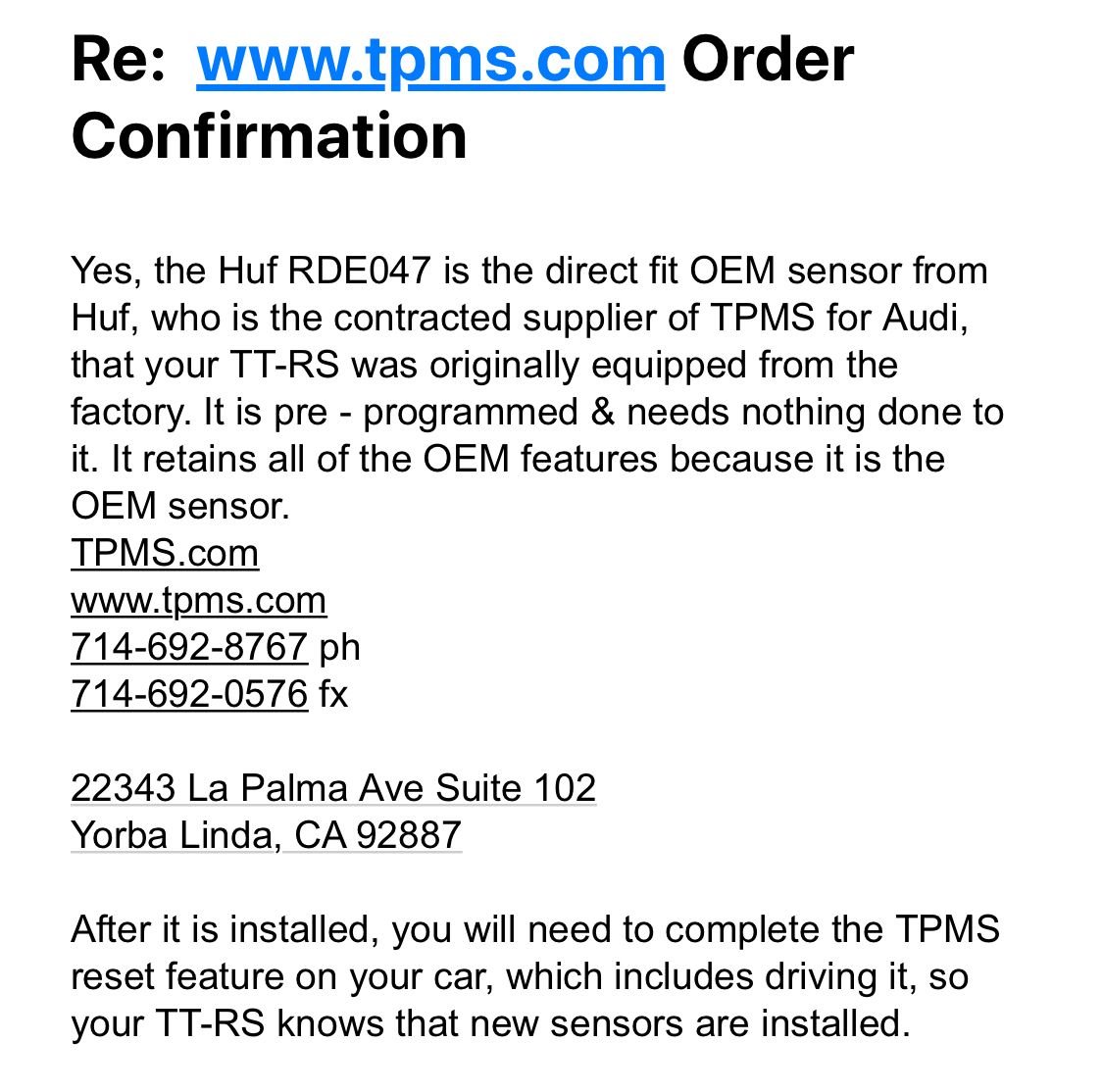 tts vs ttrs TPMS question - Page 2 - AudiWorld Forums