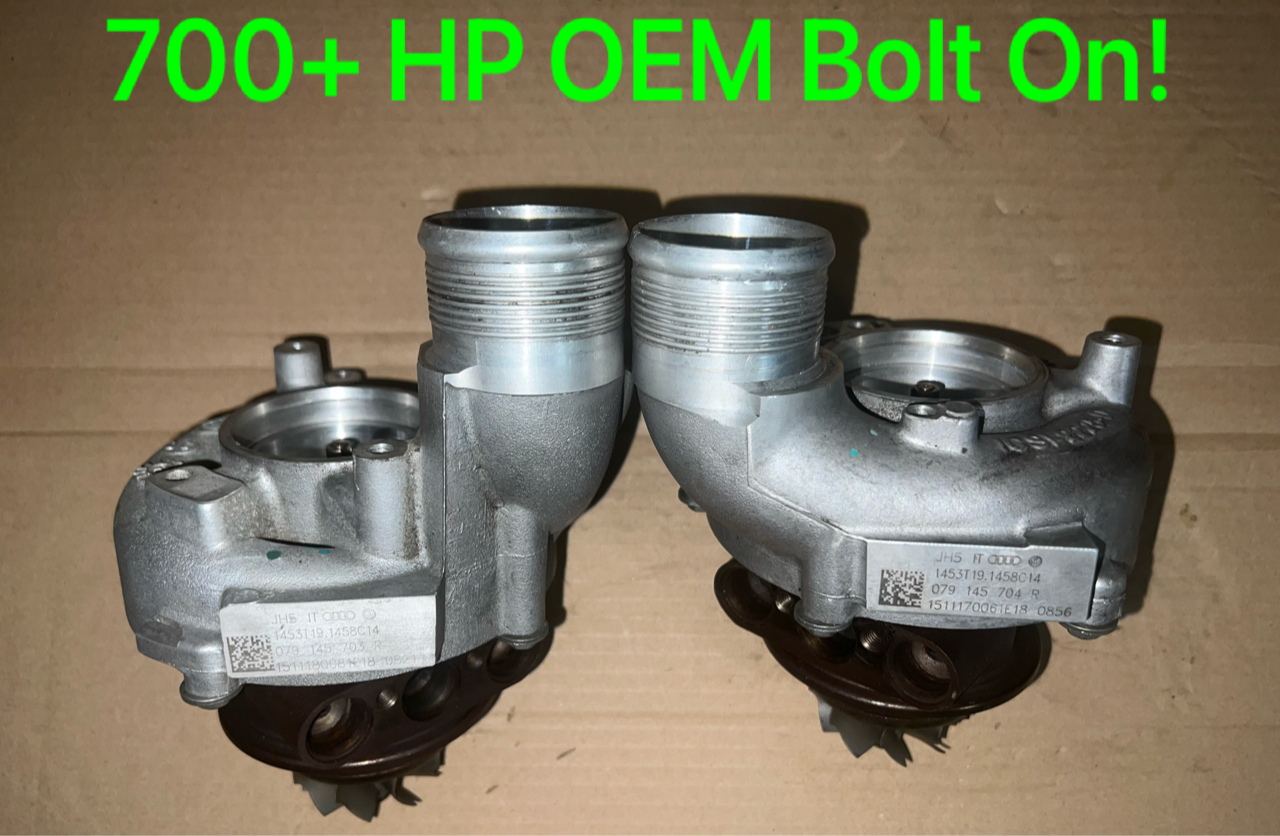 Genuine OEM Audi RS7 Turbos. Upgrade for S6, S7, A8 4.0T & even S8! 700 ...