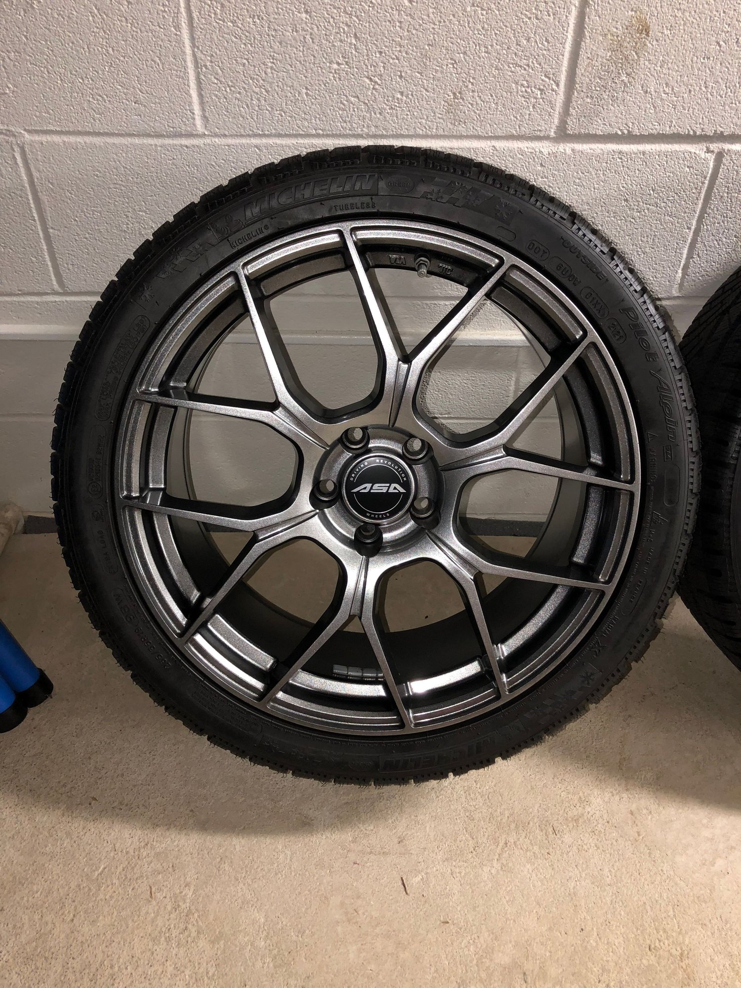 Winter Wheel & Tire Set 19” ASA GT15; Michelin Pilot Sport Alpin ...