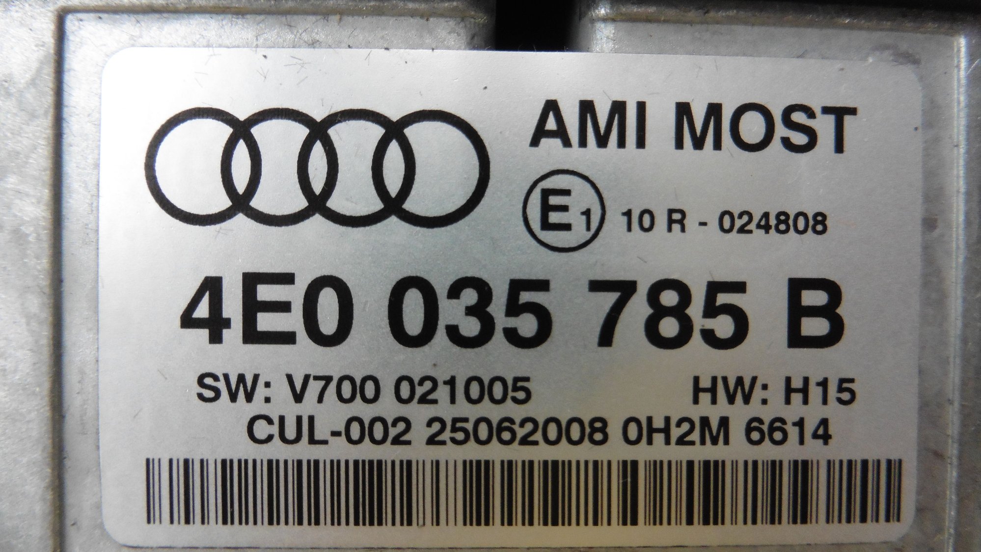 Audi A6 AMI for 2006-2008 cars with MOST system - AudiWorld Forums