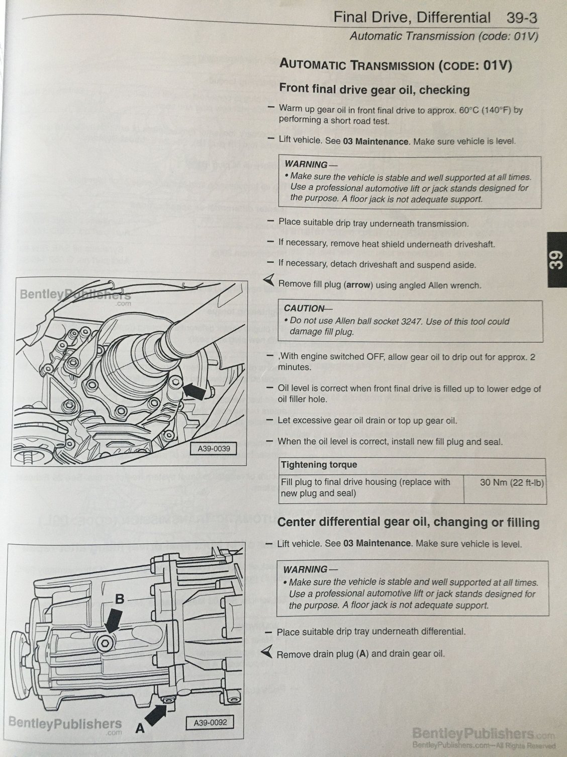 Haya is looking for info. Front differential gear oil change ...