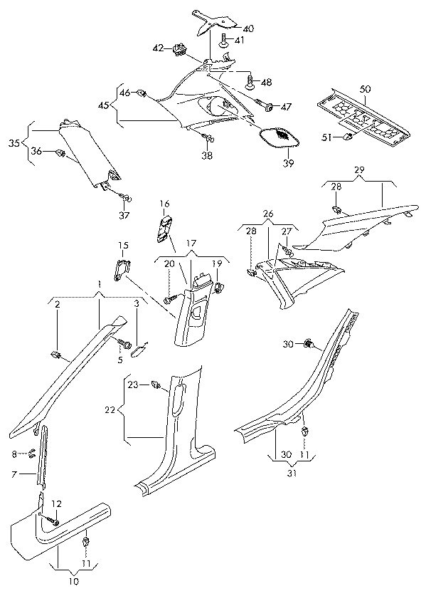 Clips for lower rear pillar trim - AudiWorld Forums