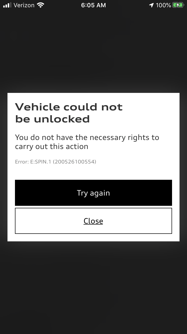 AudiConnect- lock/unlock feature not working - AudiWorld Forums