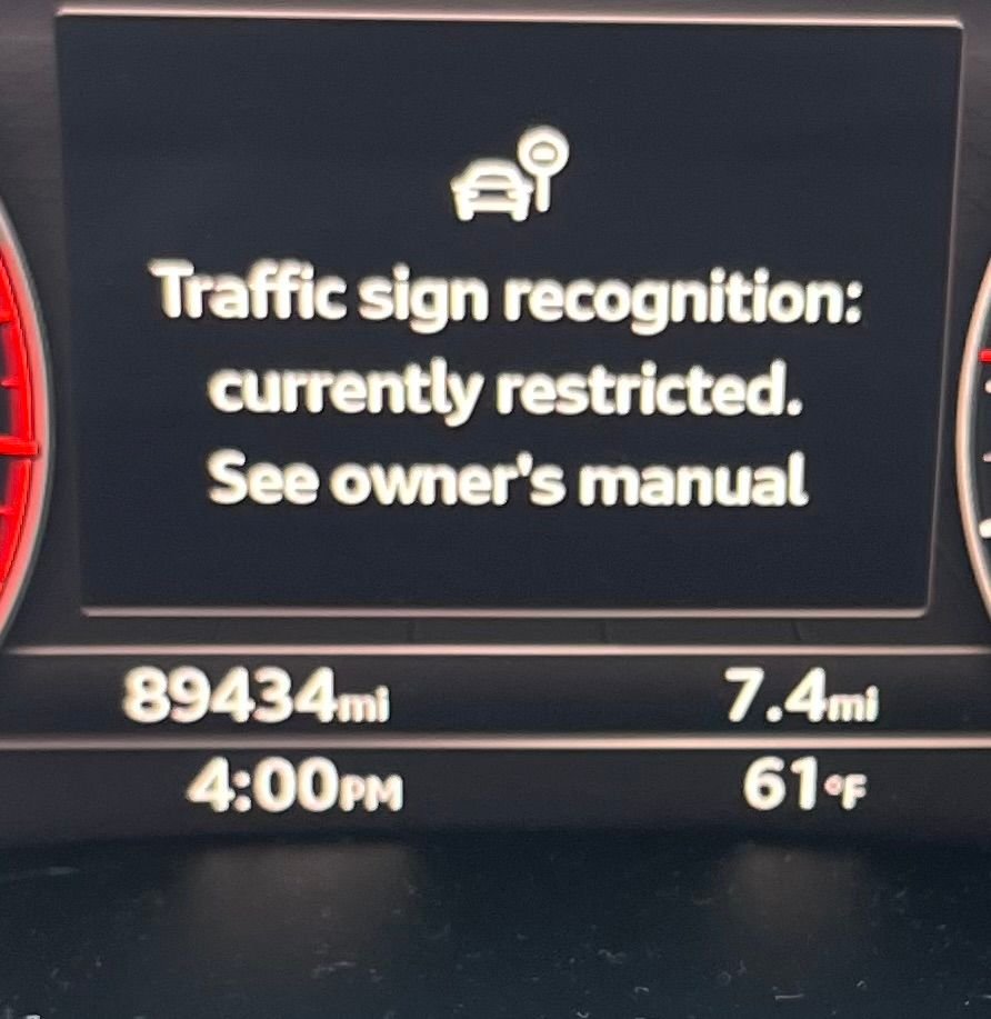 Traffic sign issue 2019 Q7 - AudiWorld Forums