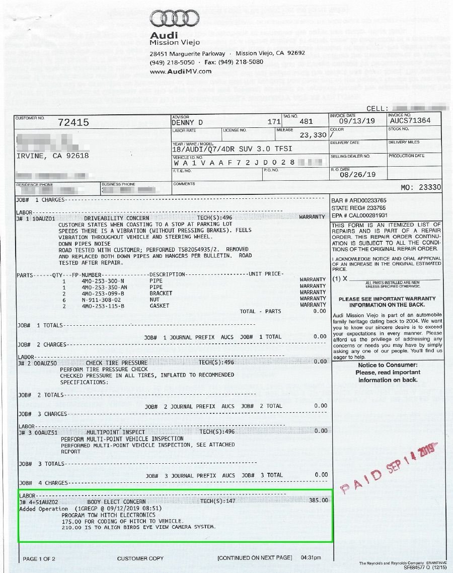 Installing Audi OEM tow hitch question - Page 3 - AudiWorld Forums
