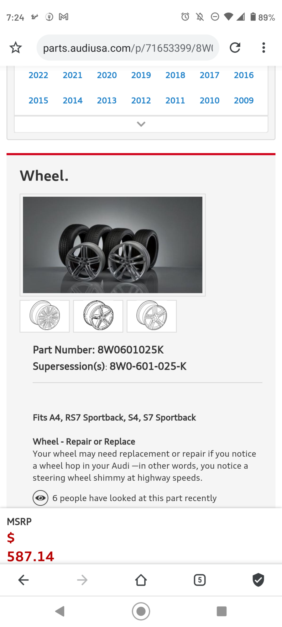 Wheel Identification/Part Number - AudiWorld Forums