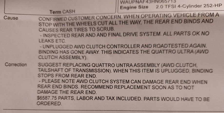 Center Diff bad.... - AudiWorld Forums