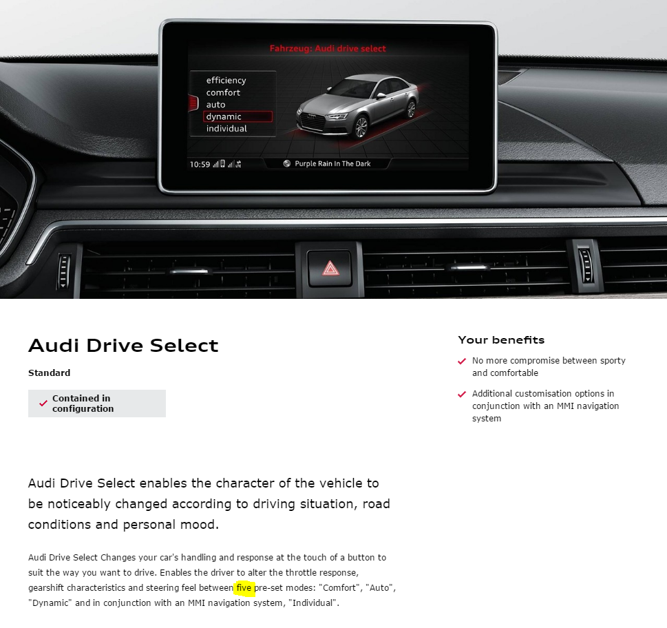 Feature confusion - AudiWorld Forums