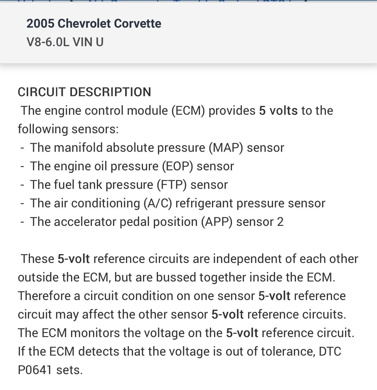 P0641 P0103 P0107 2005 corvette stuck in limp mode. - CorvetteForum ...