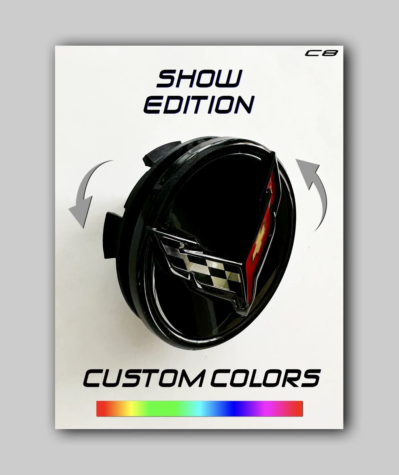 Show Off Your C8 Wheels with Dynamic Floating Center Caps (Custom ...