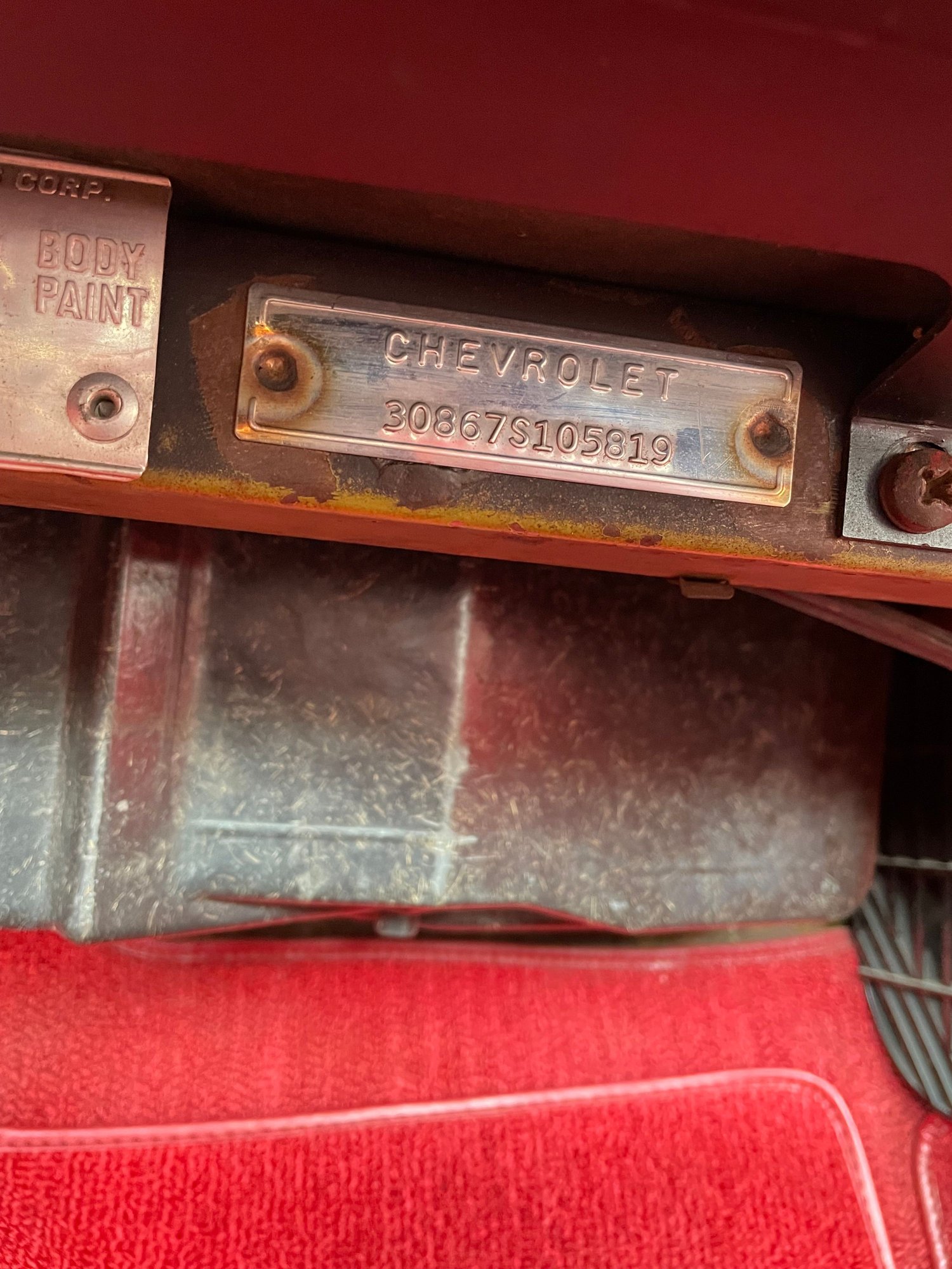 VIN 30867S105819 1963 Red/Red 4sp L84 - CorvetteForum - Chevrolet ...
