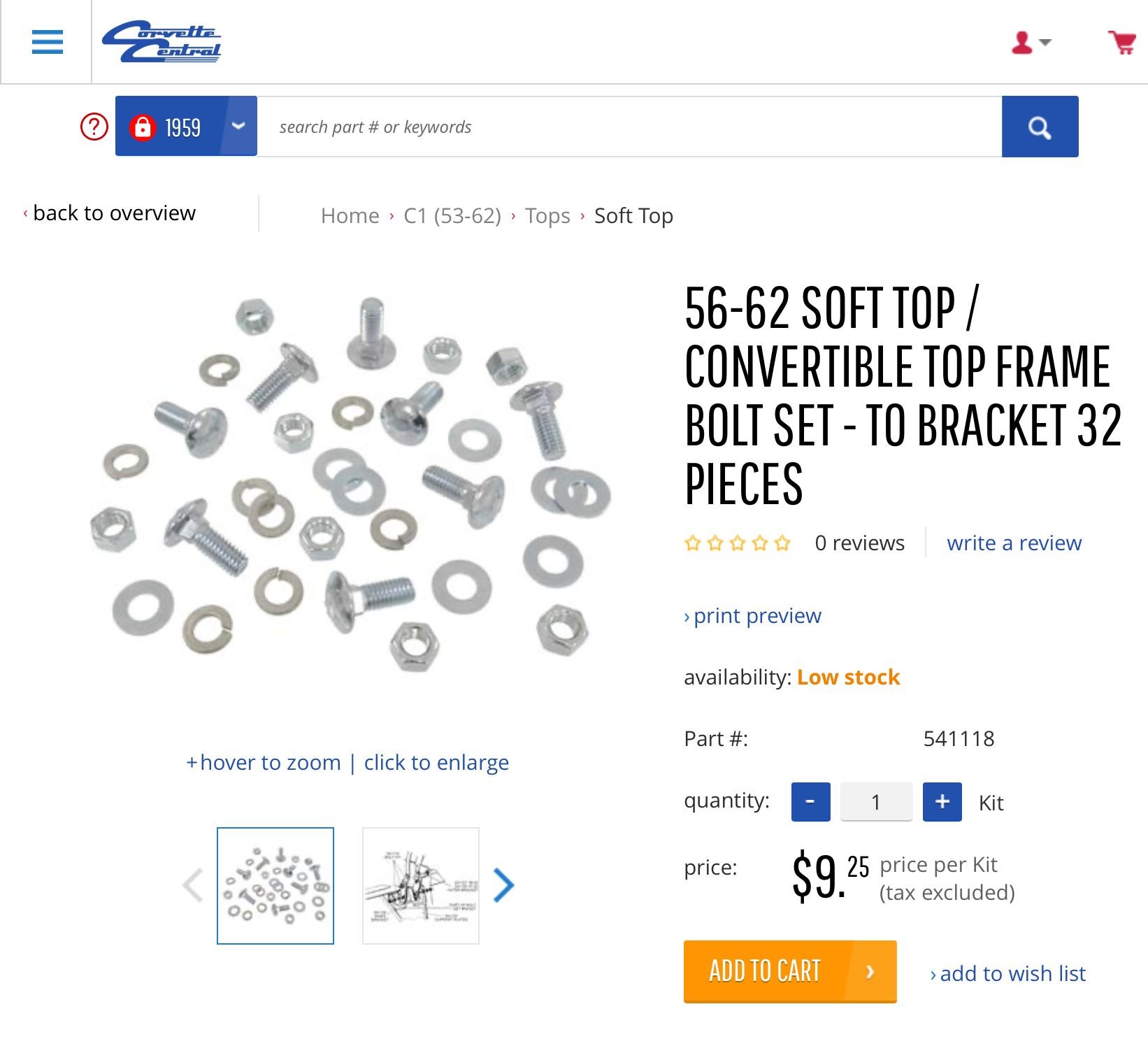 Top bolts 59 - CorvetteForum - Chevrolet Corvette Forum Discussion