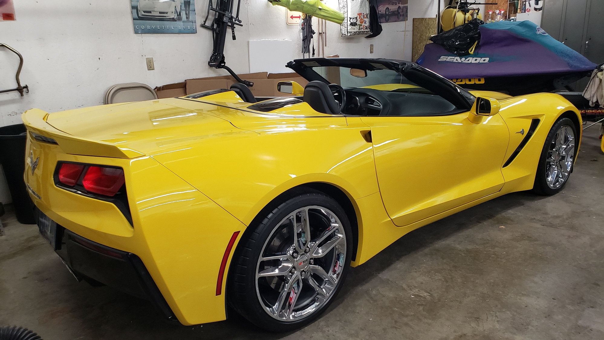 SOLD - 2019 Stingray Convertible Z51 M7 2LT Racing Yellow Chrome Wheels ...