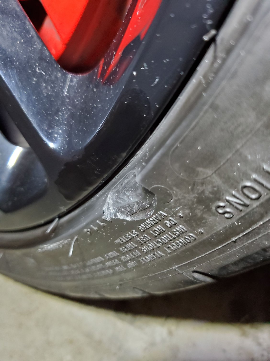 Gouge on OEM Run Flats. Time to replace or safe? - CorvetteForum ...