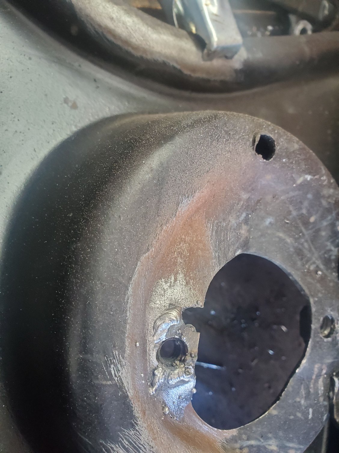 Messed up lower control arm shock bolt holes - CorvetteForum ...