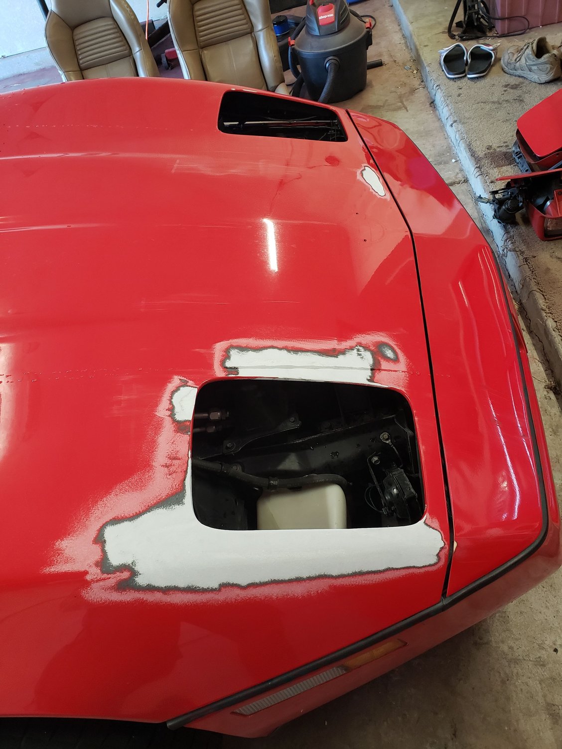 Hood SMC Crack Gouge Paint Repair Blend Clear Fiberglass Primer Sand ...