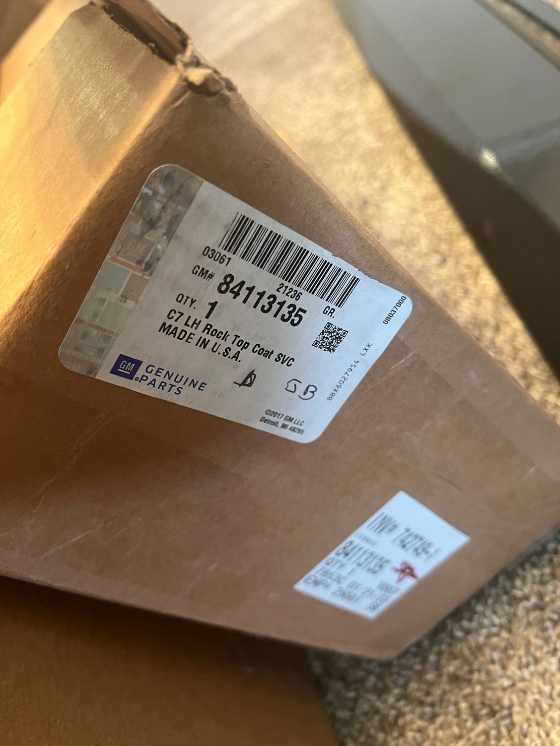 FS (For Sale) New OEM C7 Corvette Stingray Z06 Grand Sport 3/4 Length ...