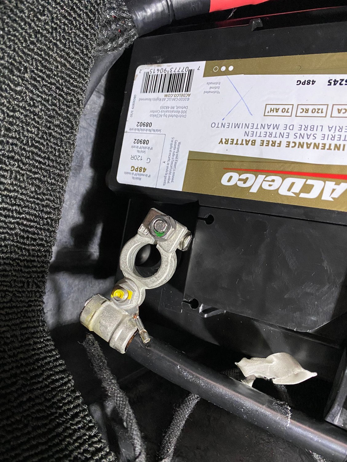 Stray wire from c7 z06 negative battery cable - CorvetteForum ...