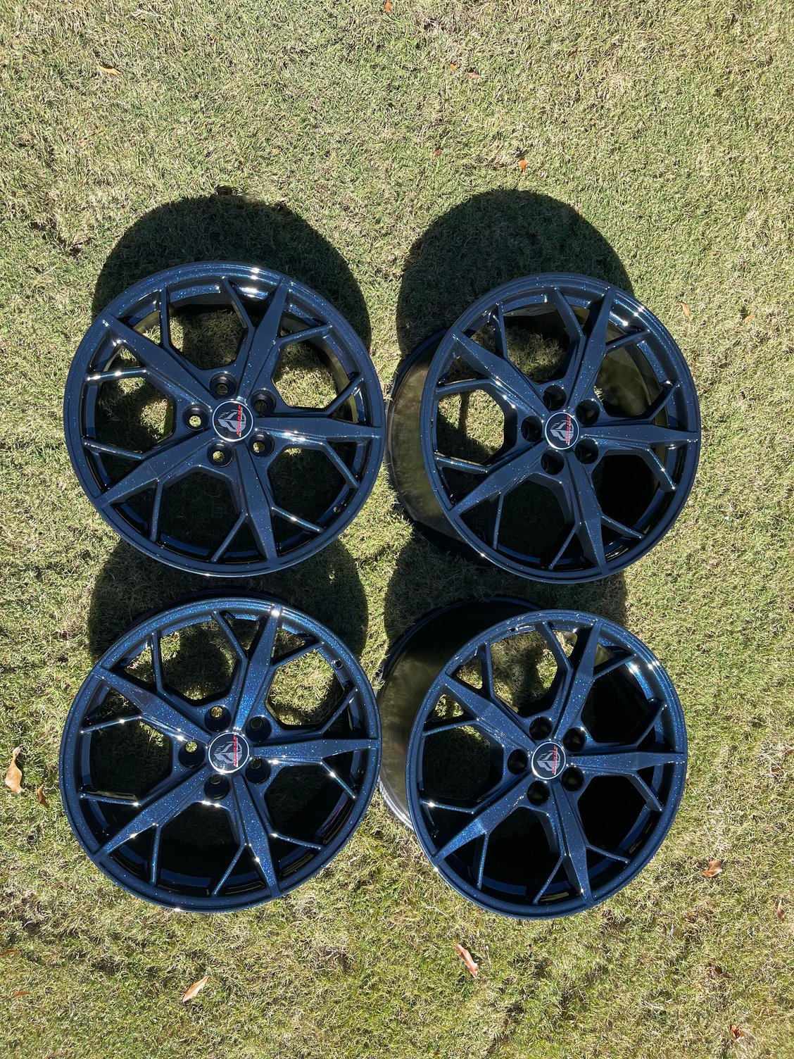 FS (For Sale) C8 Trident wheels. Custom finish. Caps, sensors, lugs ...