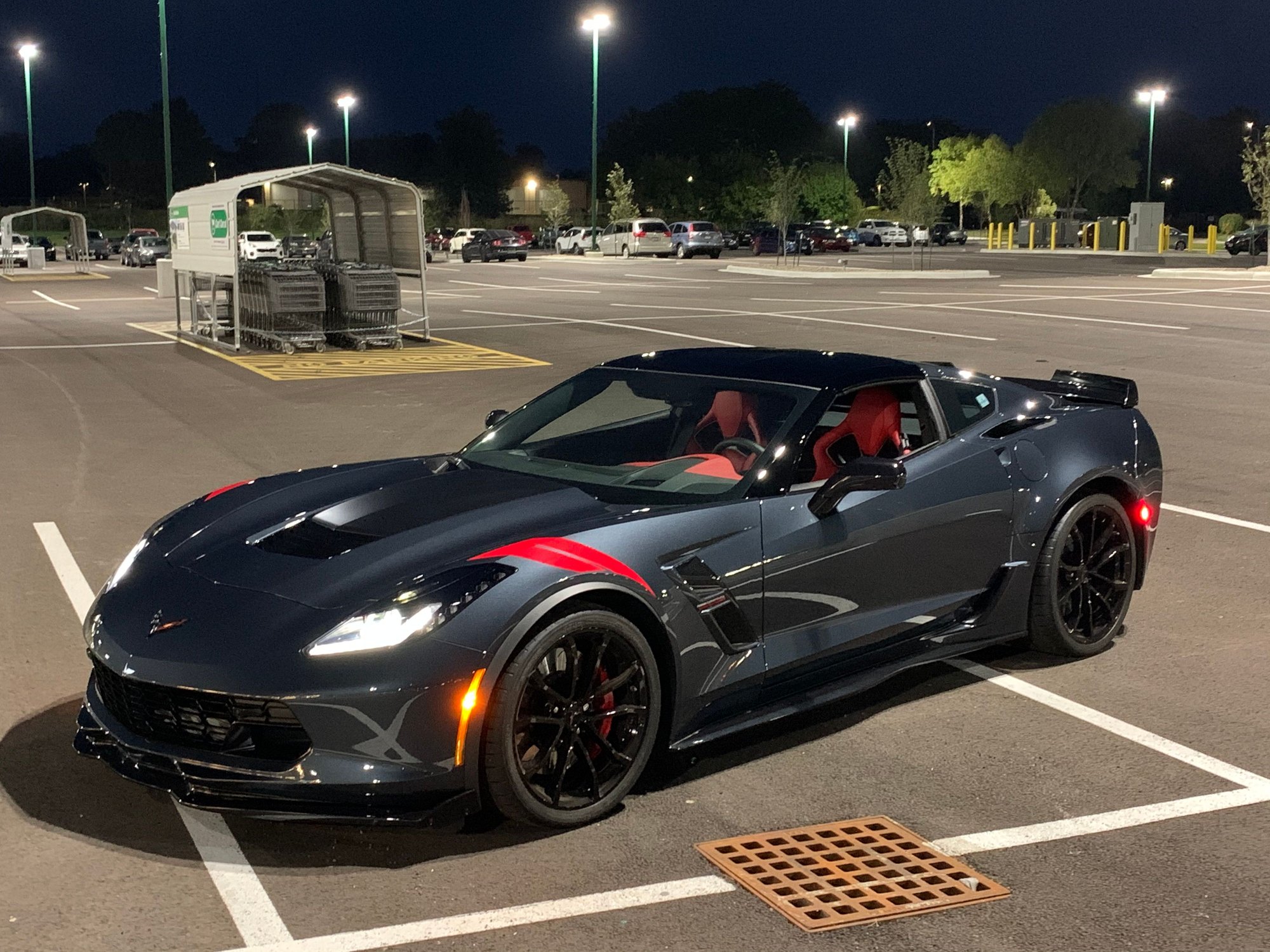 SOLD - 2019 2LT Grand Sport-Shadow Gray/Adrenaline Red 7 Speed 670 ...