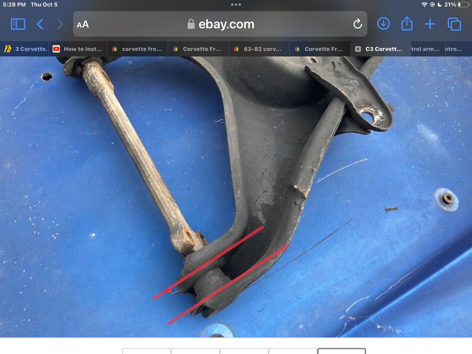 C2 Front control arm dimensions - CorvetteForum - Chevrolet Corvette ...