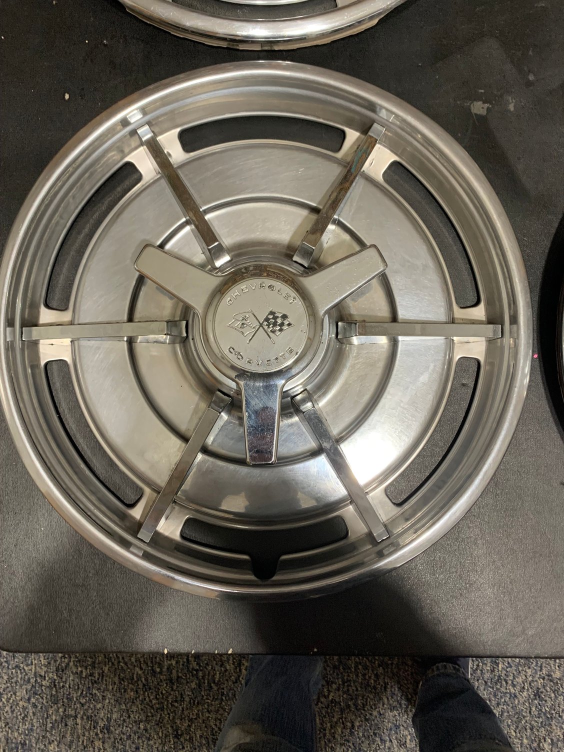 FS (For Sale) C2 parts 63 Hubcaps, hood grilles, 3794129 intake manifold, Radiator support, More ...