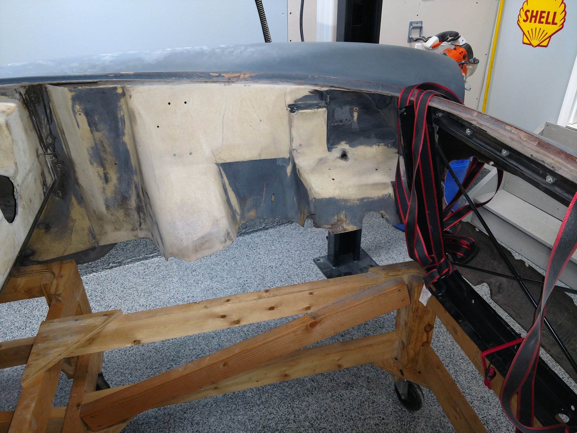 C1 1956/1957 Inner Fender Trimming with Corvette Correction Chassis ...