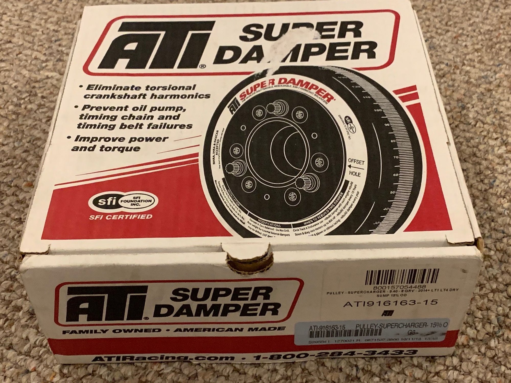 FS (For Sale) ATI Supercharger Pulley for LT4 (15% OD) - ATI916163-15 ...