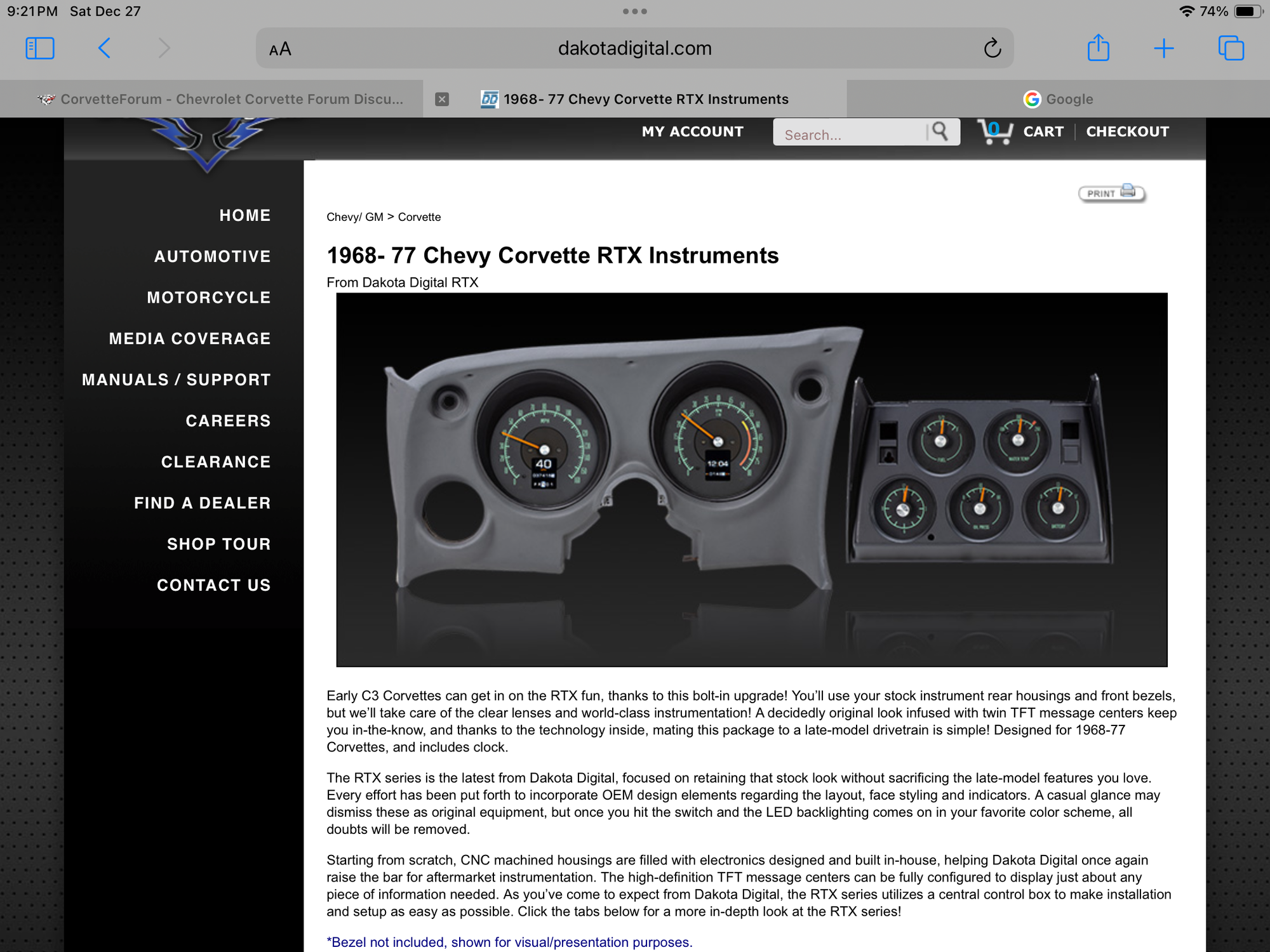 What Do You Rhink About The Dakota Digital RTX Gauges - CorvetteForum ...