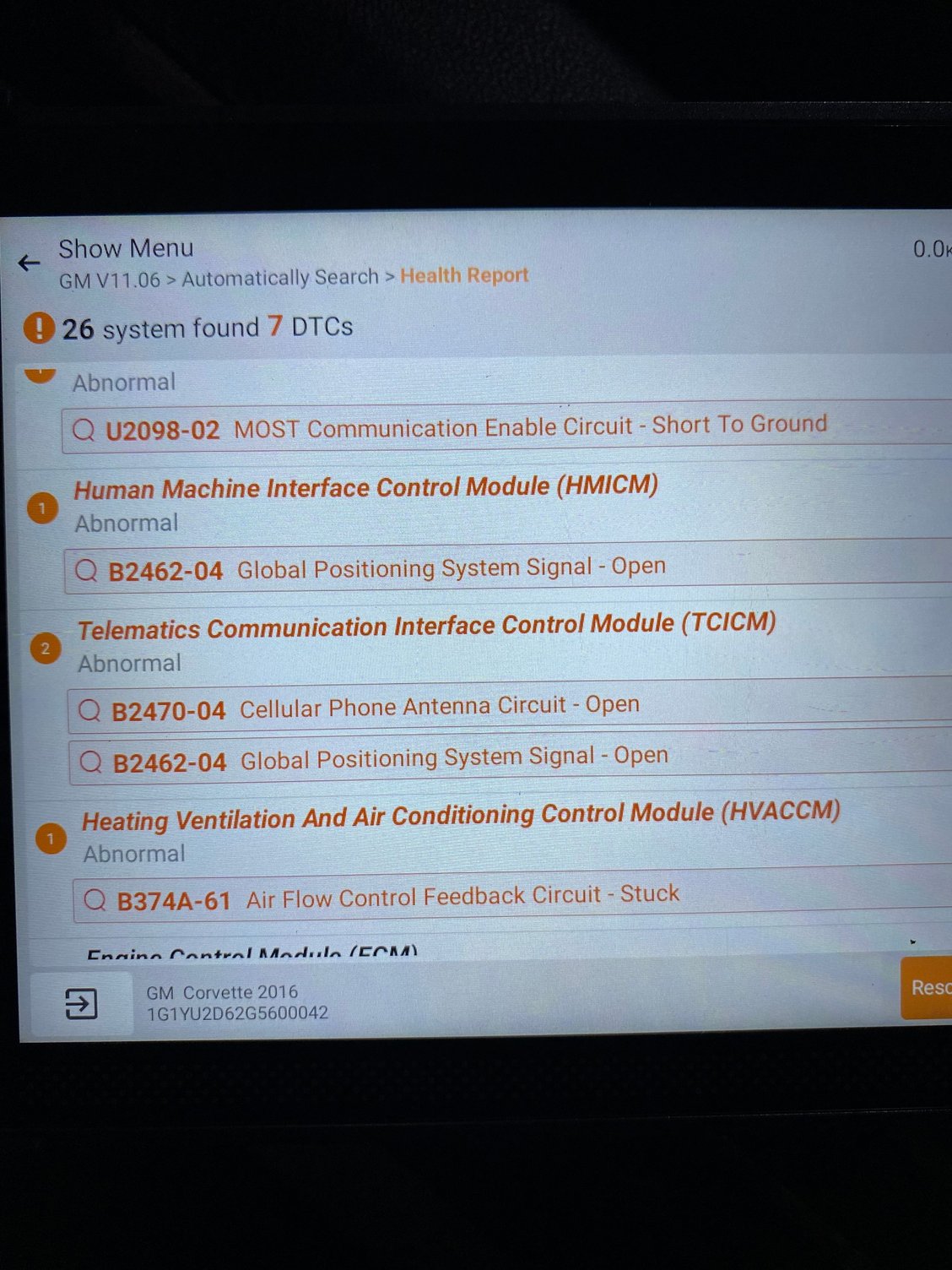 2016 C7 Z06 theft recovery need help with trouble codes - CorvetteForum ...