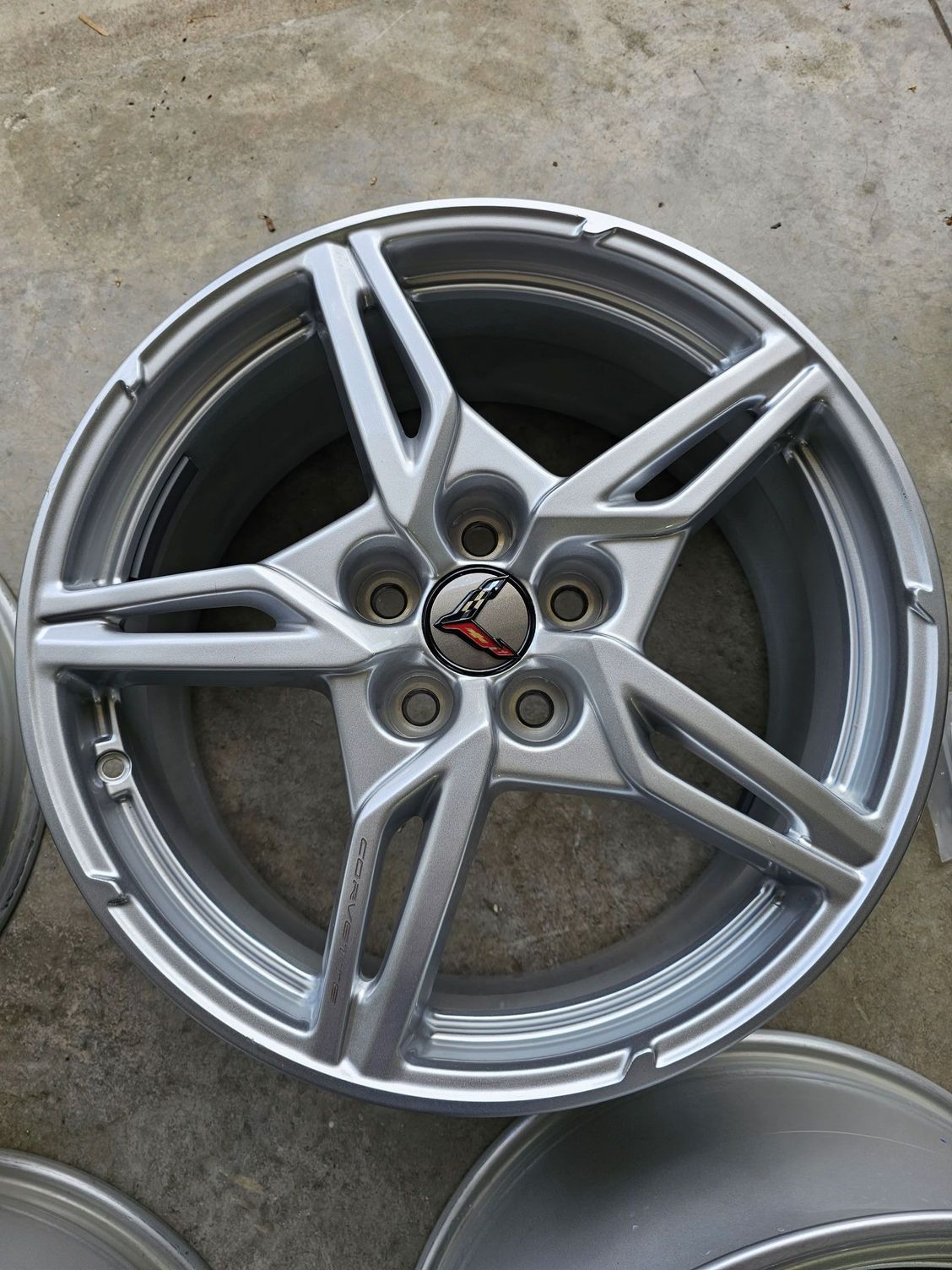FS (For Sale) OEM Set of Silver 5 Spoke C8 Wheels & Center Caps $400 ...