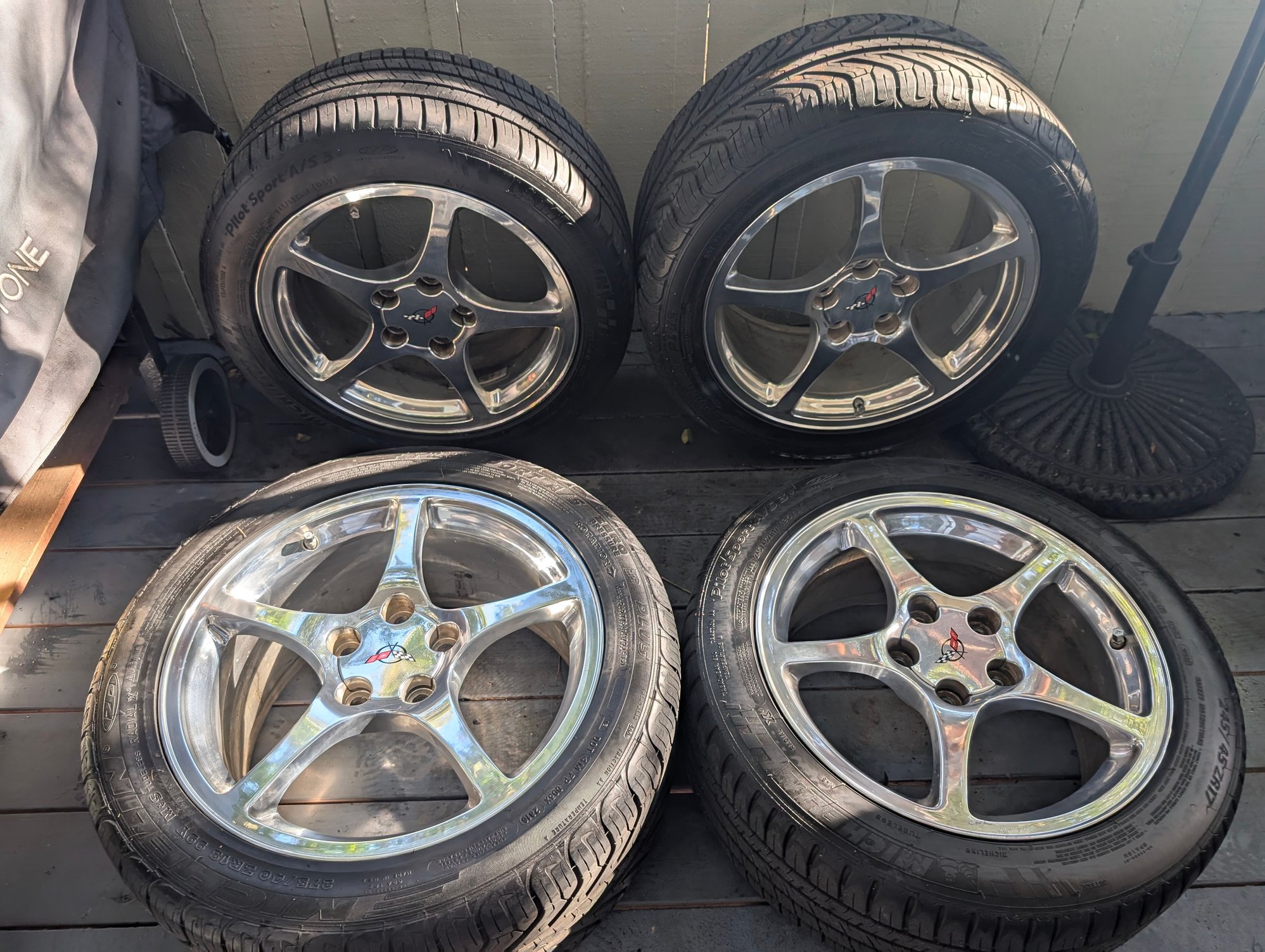 FS (For Sale) 2002 C5 Corvette OEM five spoke aluminum wheels ...