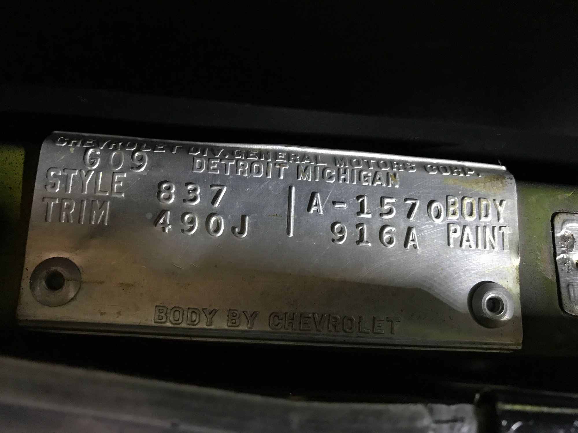Trim Tag, odd date stamped on it? - CorvetteForum - Chevrolet Corvette ...