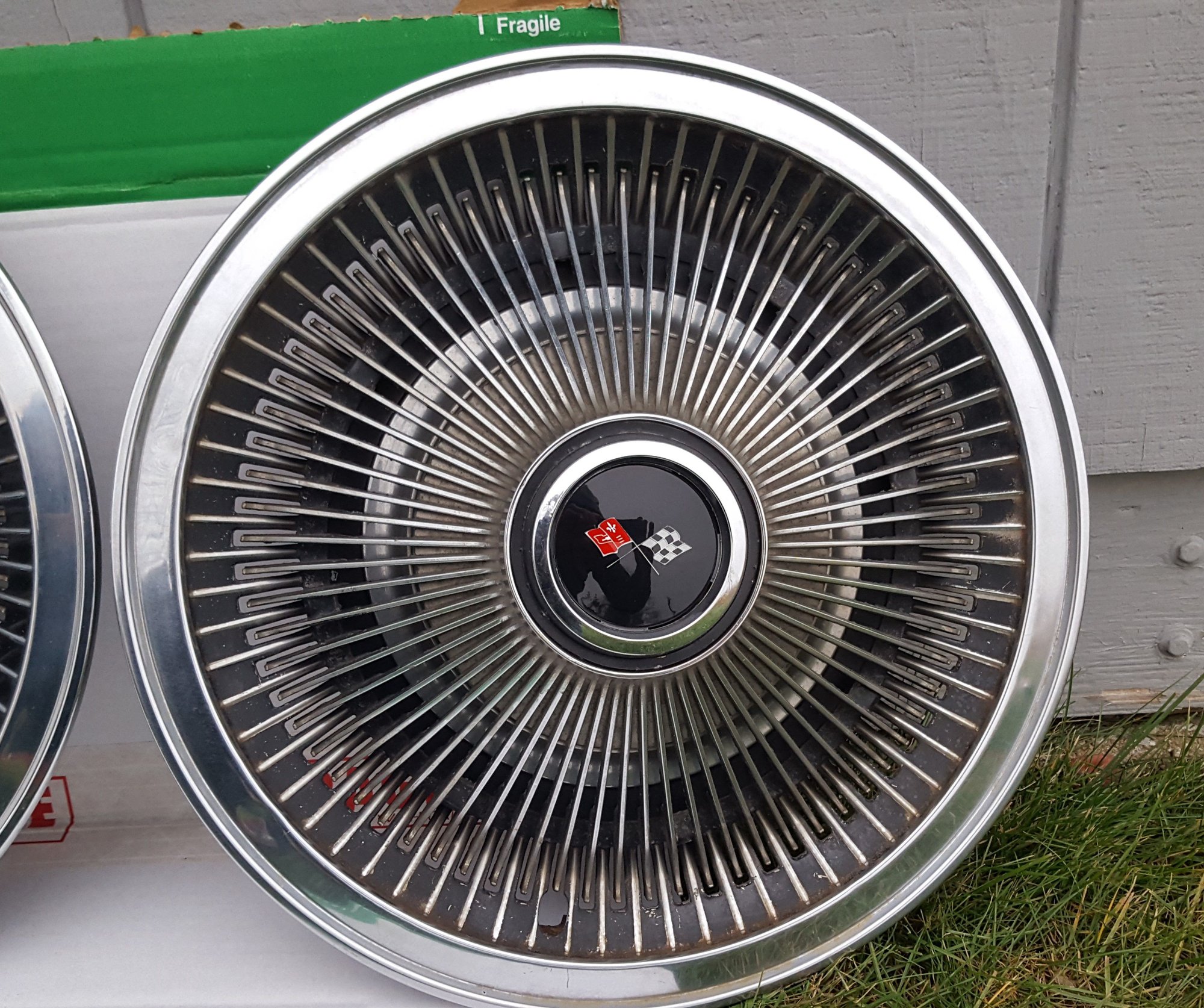 FS (For Sale) (4) OEM Corvette P02 Turbine Wheel Covers Hub Caps 1968 ...