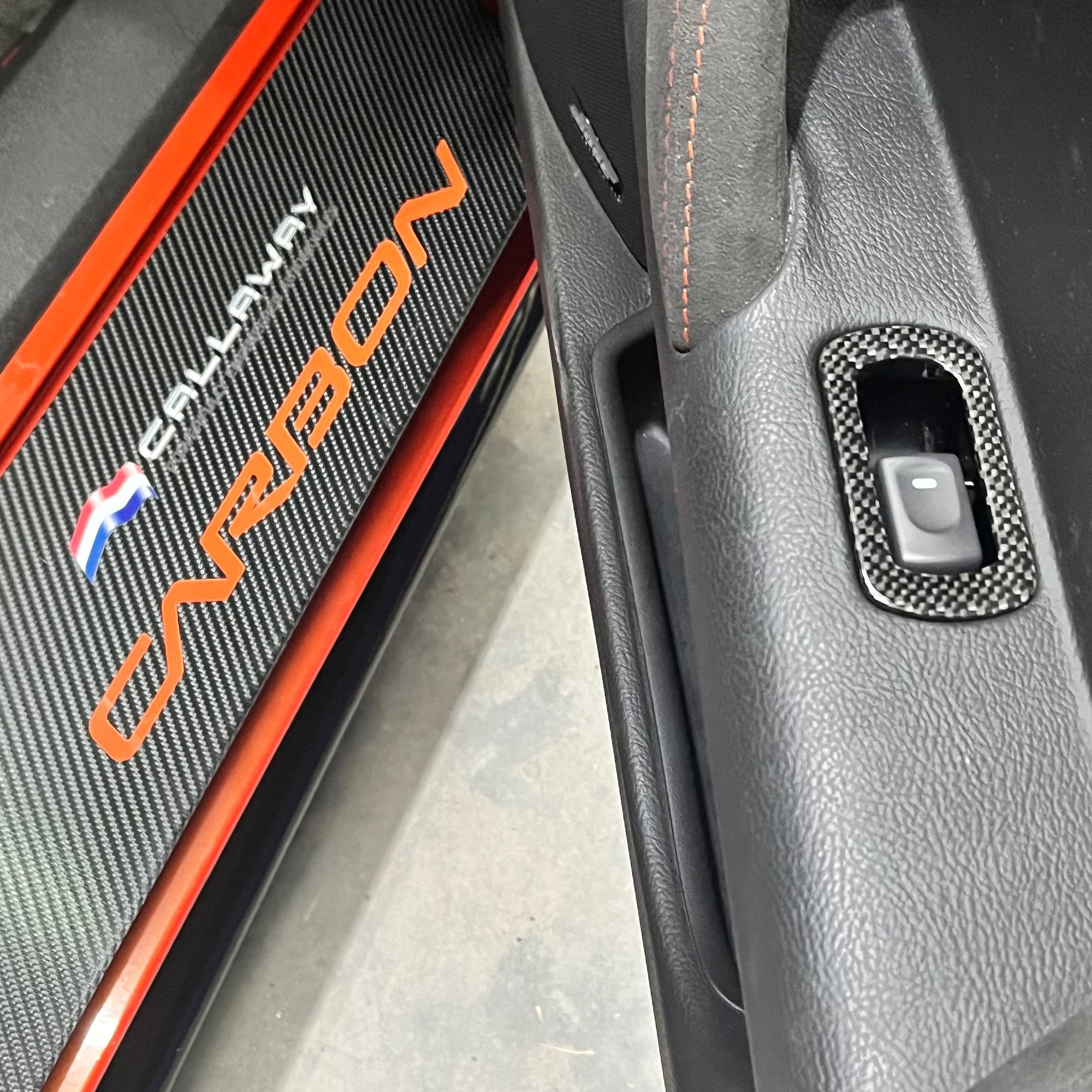 Carbon fiber gauge cluster, radio bezel & door switches installed ...
