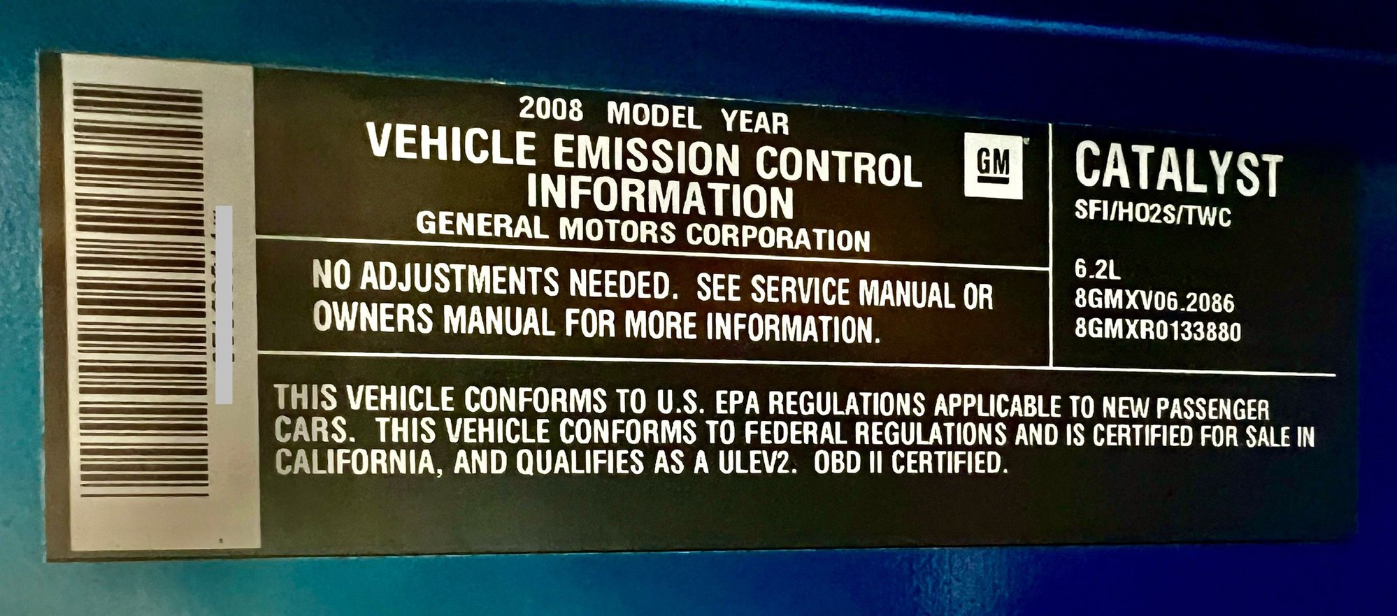 Emission Control Label - CorvetteForum - Chevrolet Corvette Forum ...