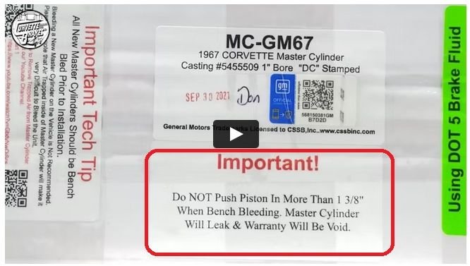 C2 How to bench bleed a 1967 dual reservoir master cylinder ...