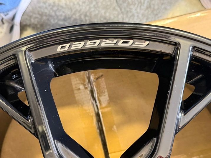 FS (For Sale) C8 Stingray 20-Spoke Black Forged Factory Wheels - Set of ...