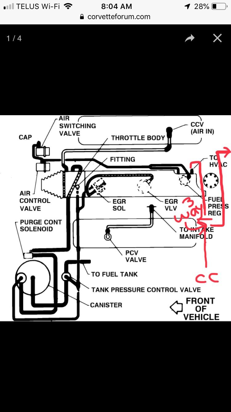 1987 C4 Vacuum Line issues - CorvetteForum - Chevrolet Corvette Forum ...