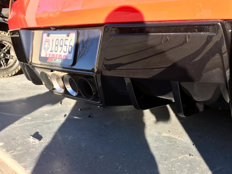 ACS rear diffuser fins and GS blackouts installed - CorvetteForum ...
