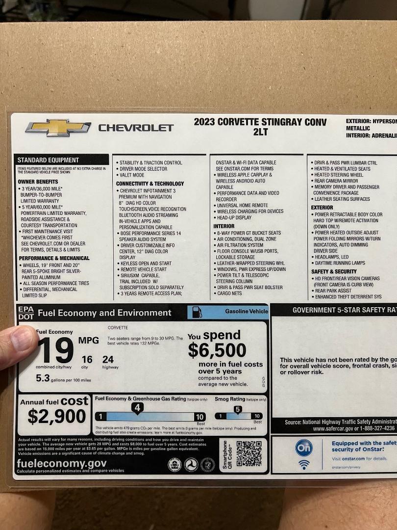 FS Price reduced 2023 C8 HSG HTC $74,822.67 - CorvetteForum - Chevrolet ...