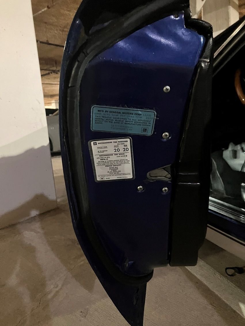 73 door jamb sticker pictures - CorvetteForum - Chevrolet Corvette ...