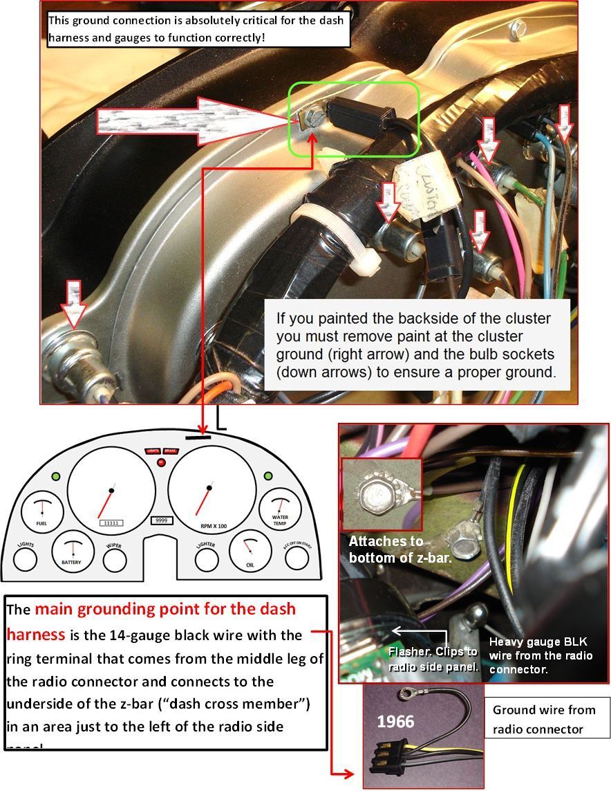 C2 How is the Instrument Gauge Cluster Grounded on a 63 - CorvetteForum ...