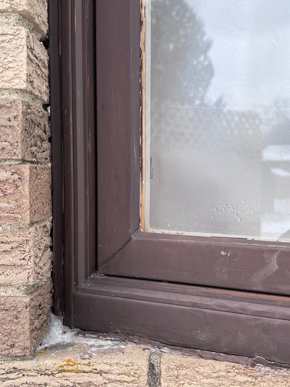 Bay window rotting on the outside and causing some water spots to ...
