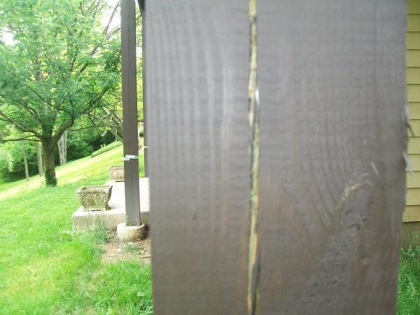 New deck with splitting/cracks in the vertical post - DoItYourself.com ...