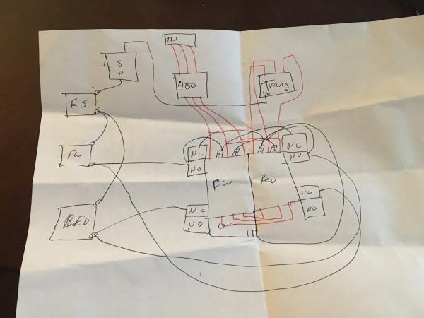 wiring up forward reverse motor starter with electric interlock ...