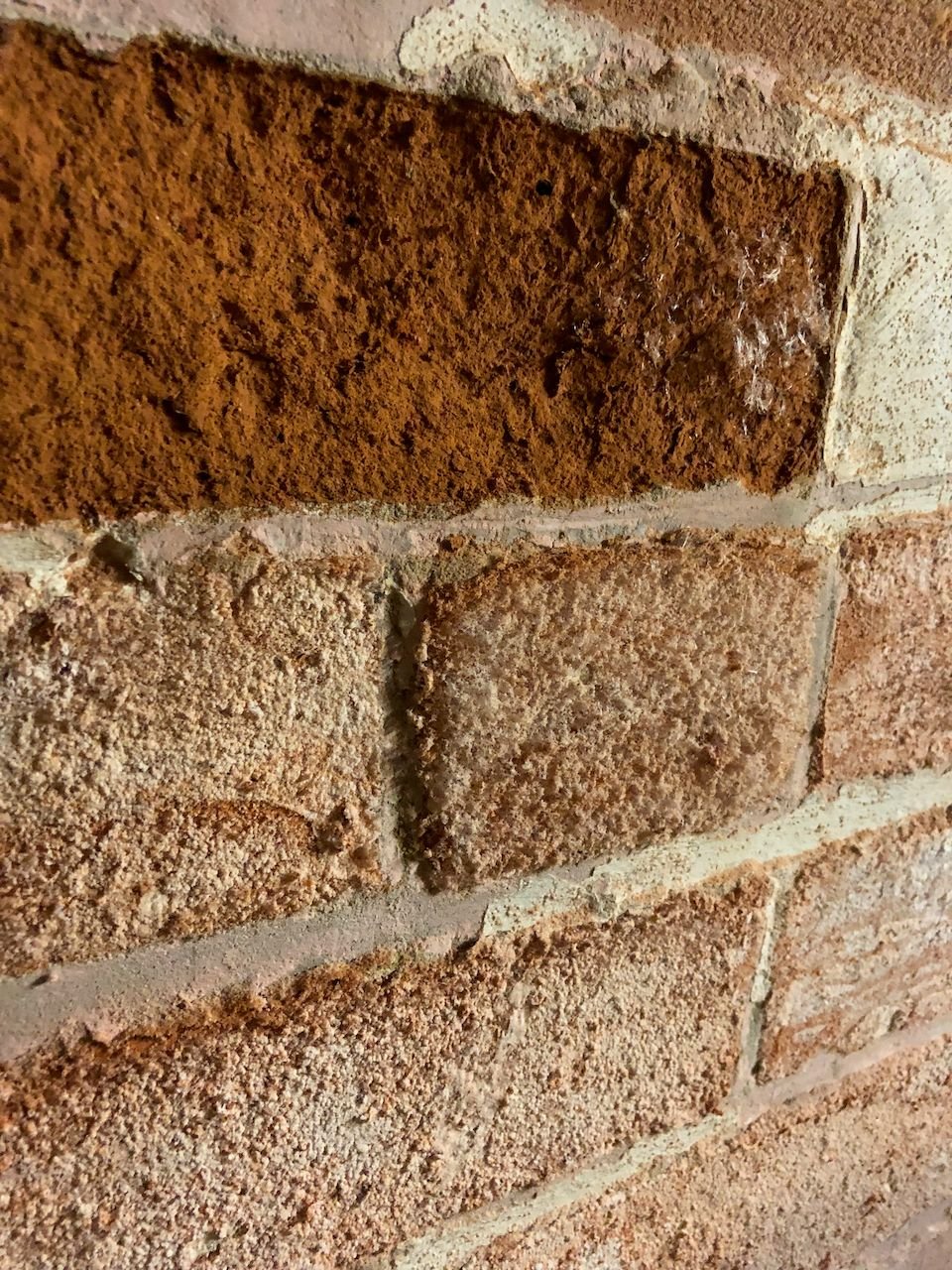 Spalling brick around fireplace foundation - DoItYourself.com Community ...